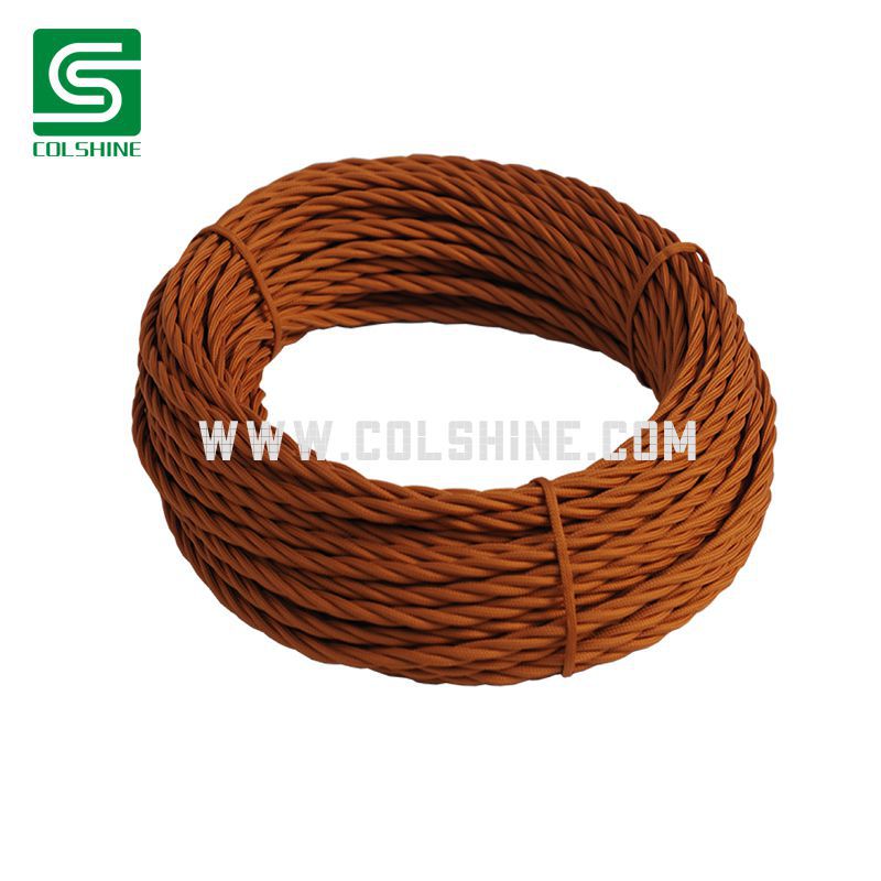 Fabric Covered Braided 2 Core Lighting cable