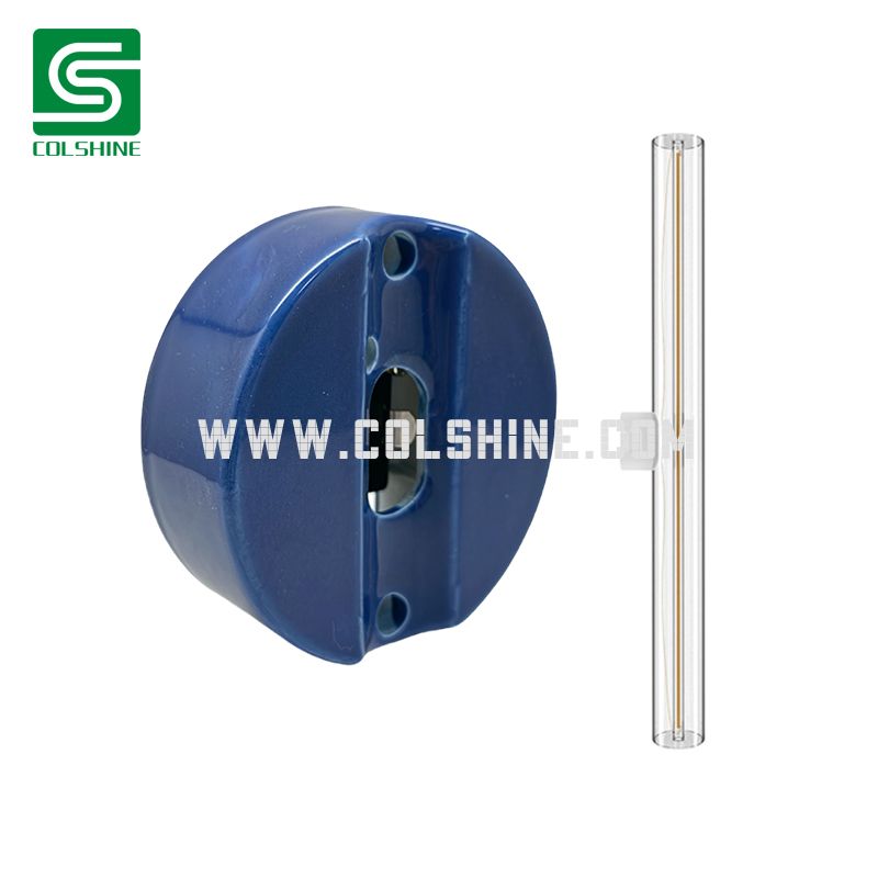 Porcelain S14d LED linear light fitting