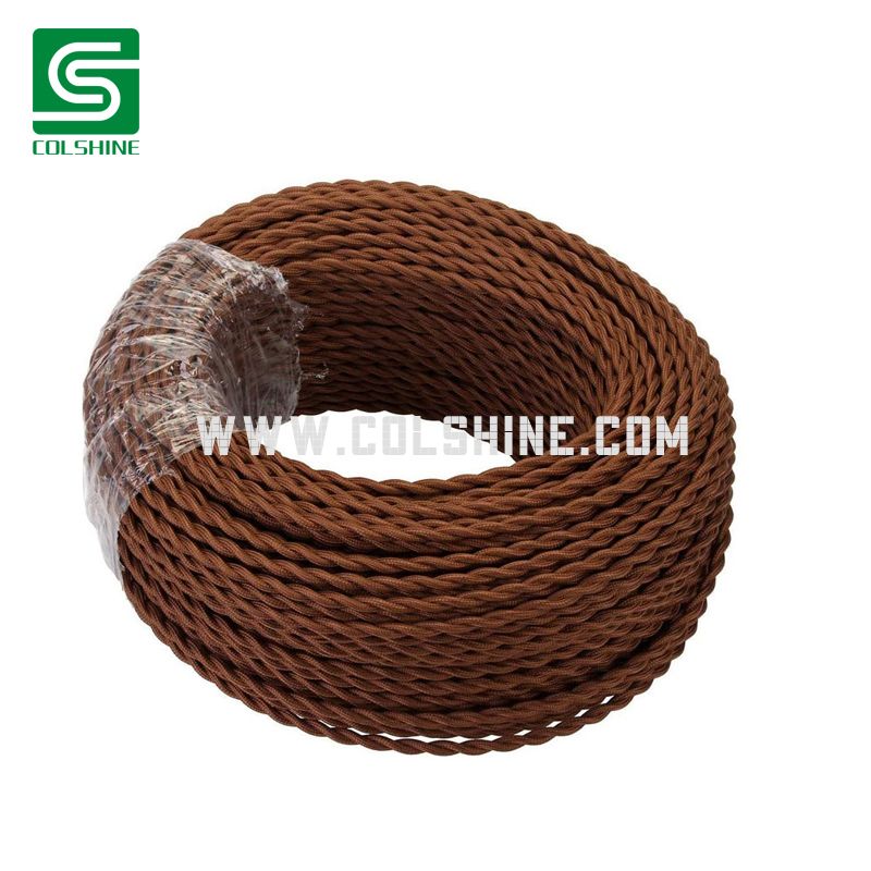 Vintage textile braided wire retro briaded electric cord cloth covered ...